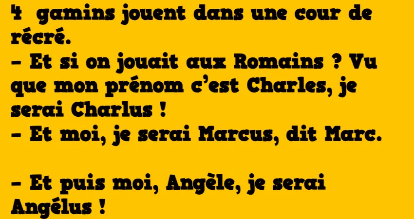 Blague : Des petits jouent aux romains ! - Grands Mères