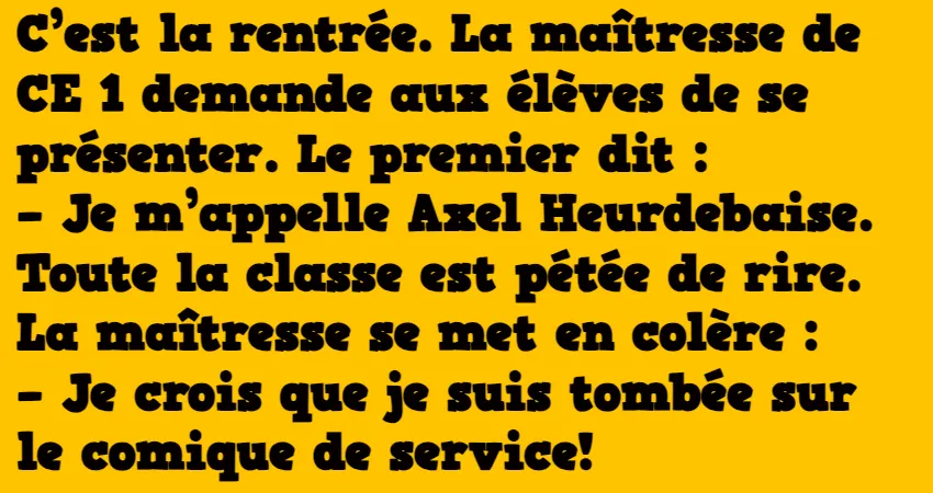 Il y a une Heurdebaise dans cette classe ? - Grands Mères