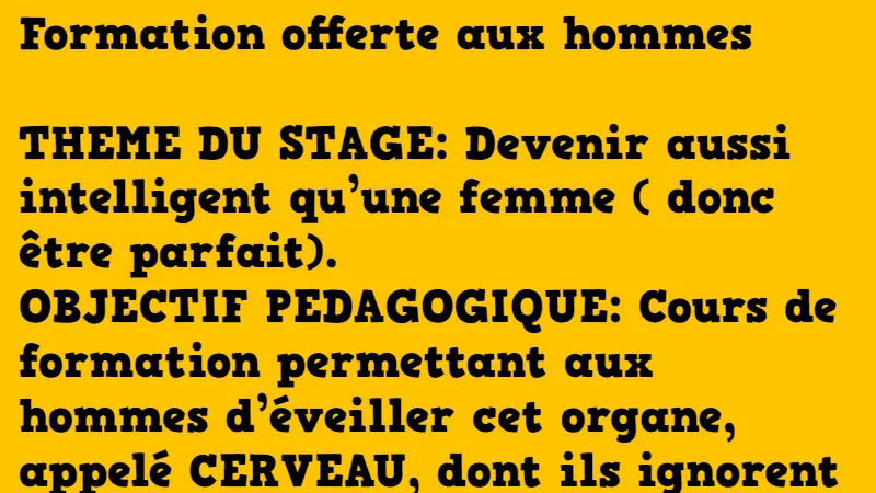 Formation offerte aux hommes - Grands Mères
