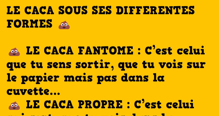 Le caca sous ses différentes formes - Grands Mères