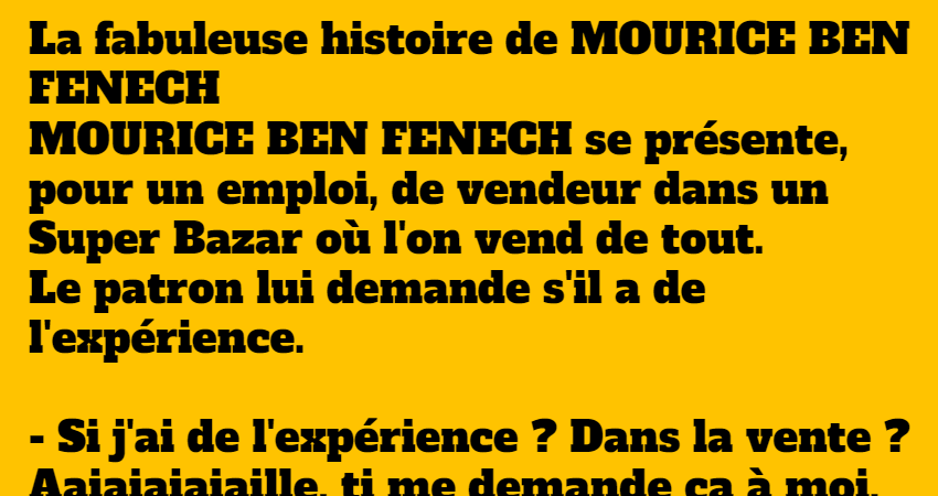 La fabuleuse histoire de MOURICE BEN FENECH - Grands Mères