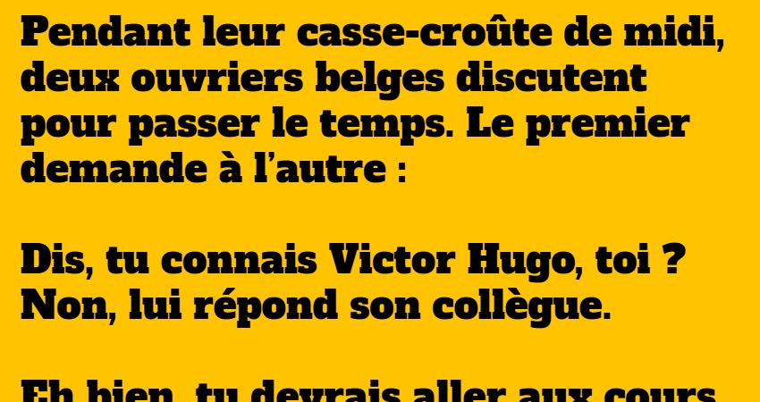 Blague belge : Le Belge prend des cours du soir - Grands Mères