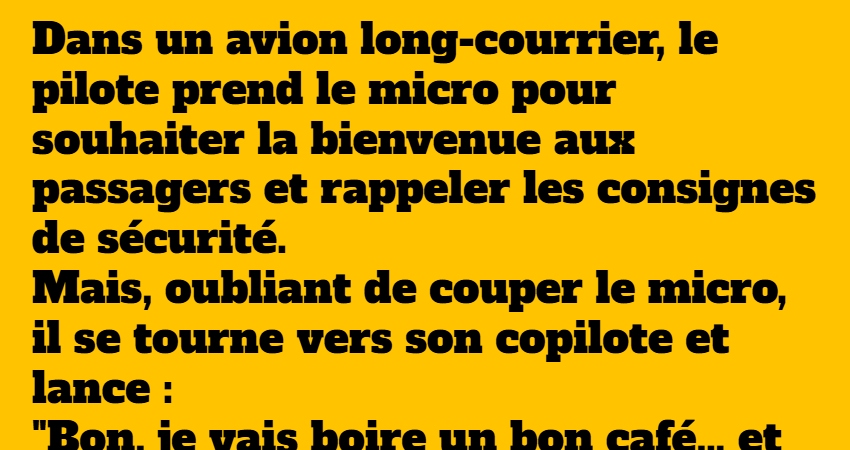 Blague d'avion : Le pilote, le café et l'hôtesse - Grands Mères